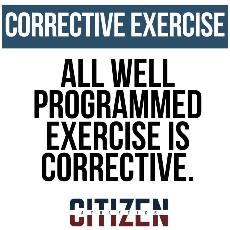 Corrective Exercise? All Exercise Is Corrective! - Citizen Athletics